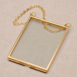Mini Vertical Brass Hanging Frame Wallet Photo 2.5x3.5 Ornament - Etsy