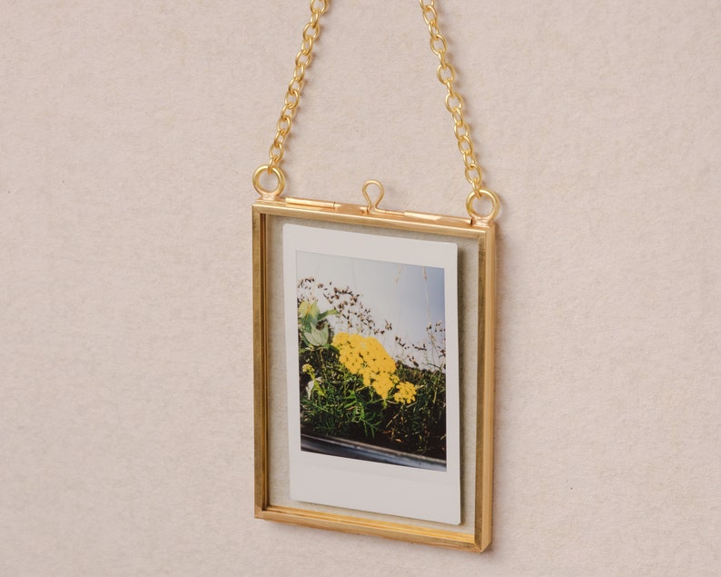 Mini Vertical Brass Hanging Frame Wallet Photo 2.5x3.5 Ornament - Etsy