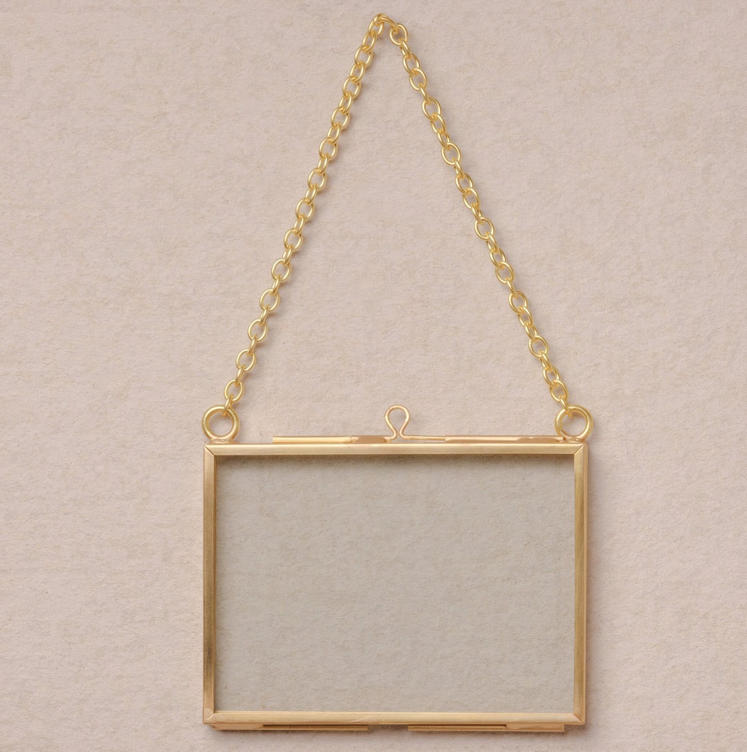 Mini Horizontal Brass Hanging Frame Wallet Photo 2.5x3.5 Ornament - Etsy