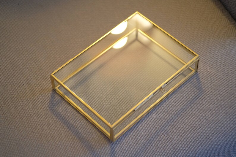 5x7 Brass & Glass Photo Print Box - Etsy