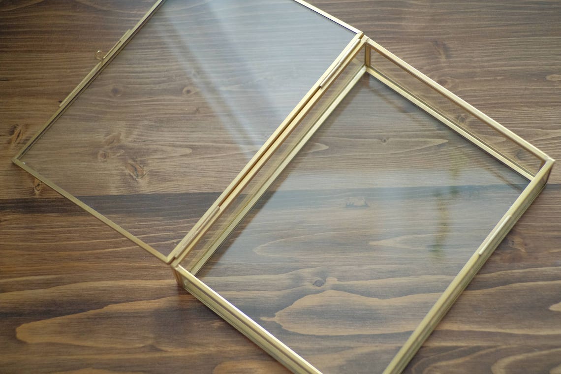5x7 Brass & Glass Photo Print Box - Etsy