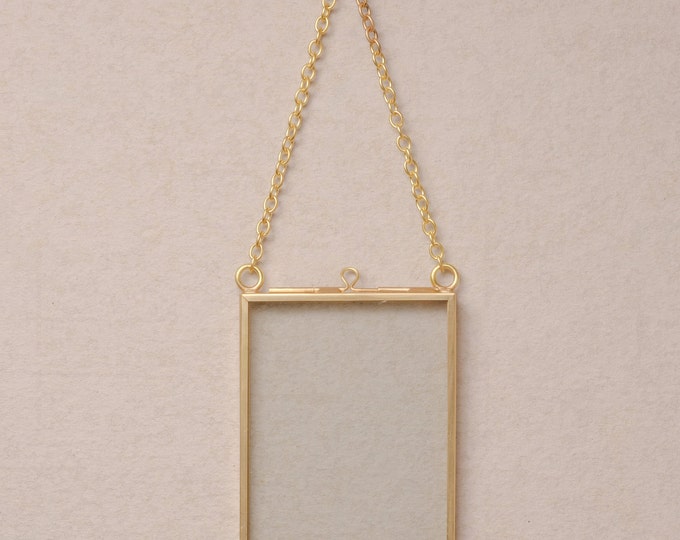 Mini Vertical Brass Hanging Frame Wallet Photo 2.5x3.5 Ornament - Etsy