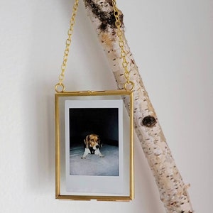 Mini Vertical Brass Hanging Frame Wallet Photo 2.5x3.5 Ornament - Etsy