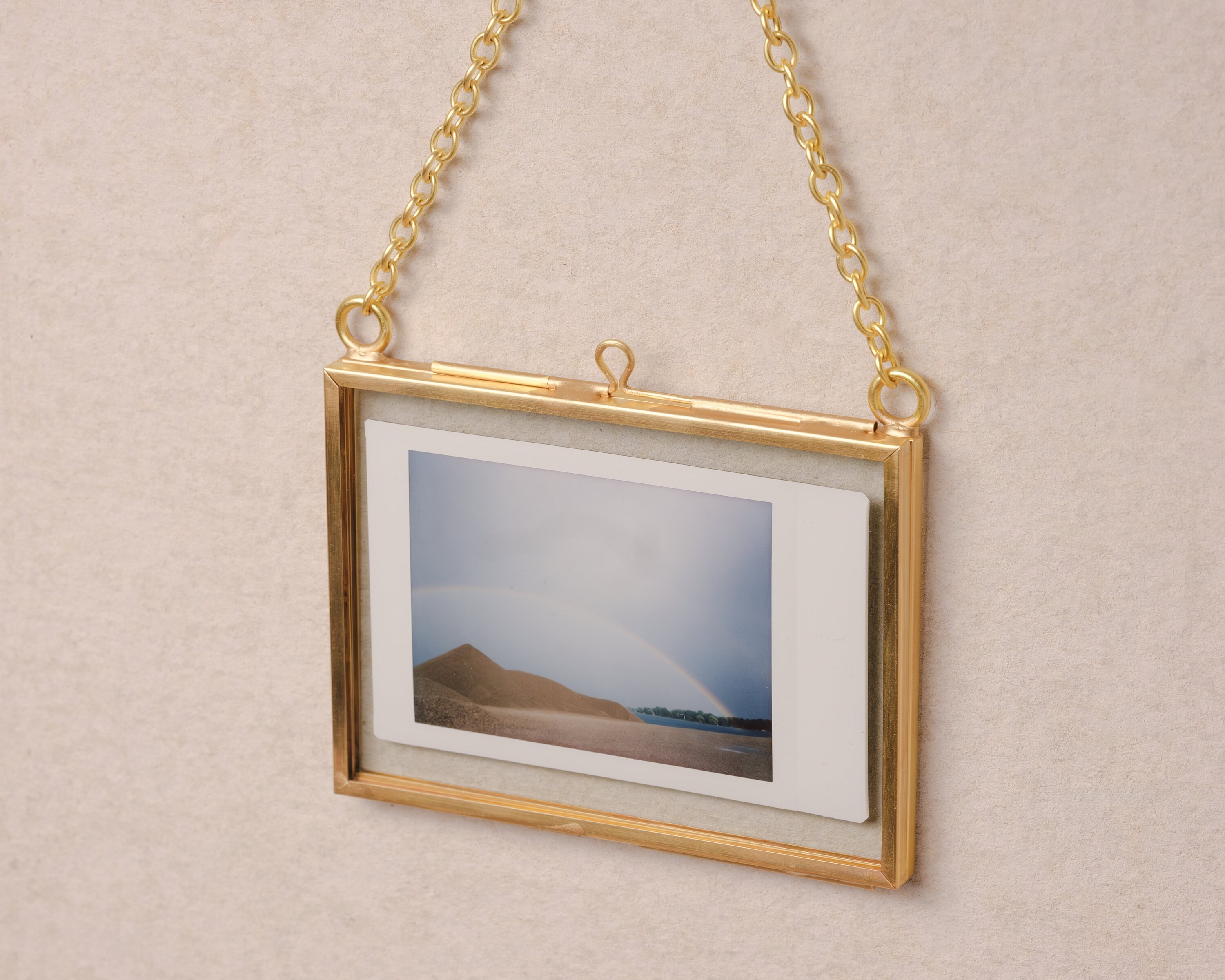 Mini Horizontal Brass Hanging Frame Wallet Photo 2.5x3.5 Ornament - Etsy