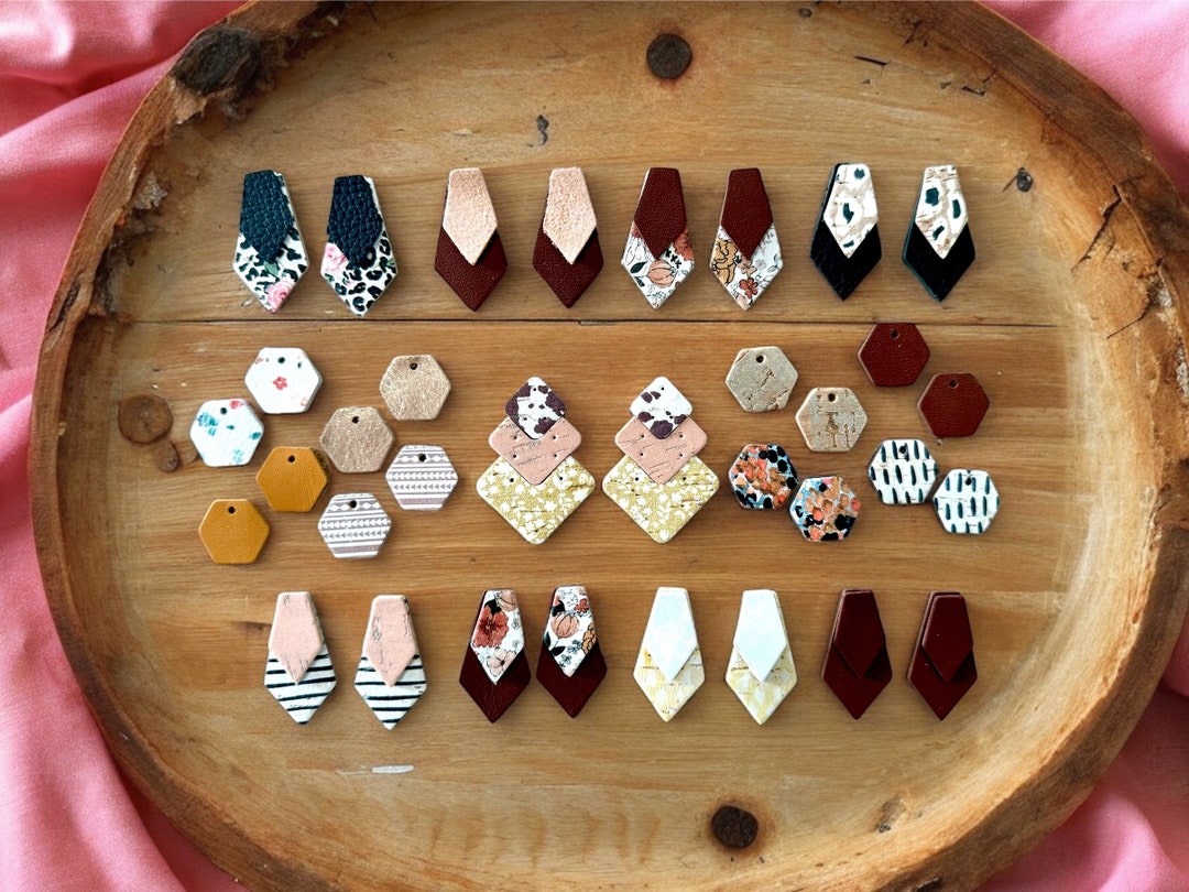 Precut Bundles Multiple Options, Genuine Leather & Cork Earring Precuts ...
