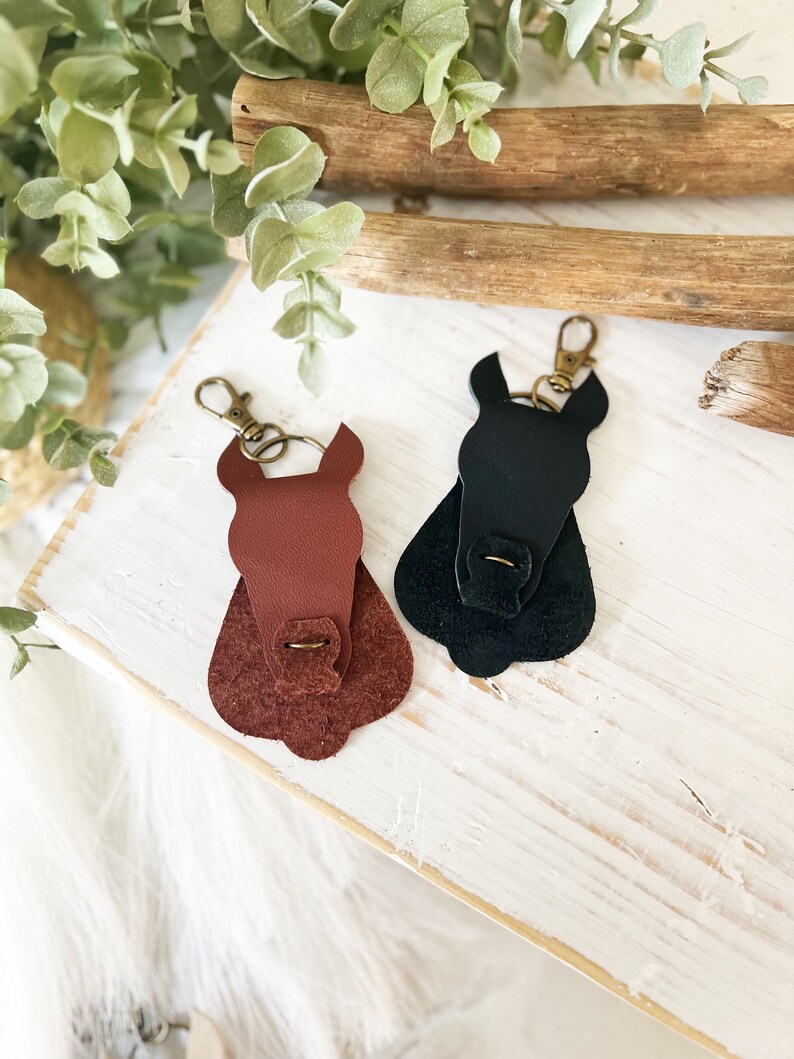 Horse Keychain Leather Horse Keychain Multiple Colors - Etsy