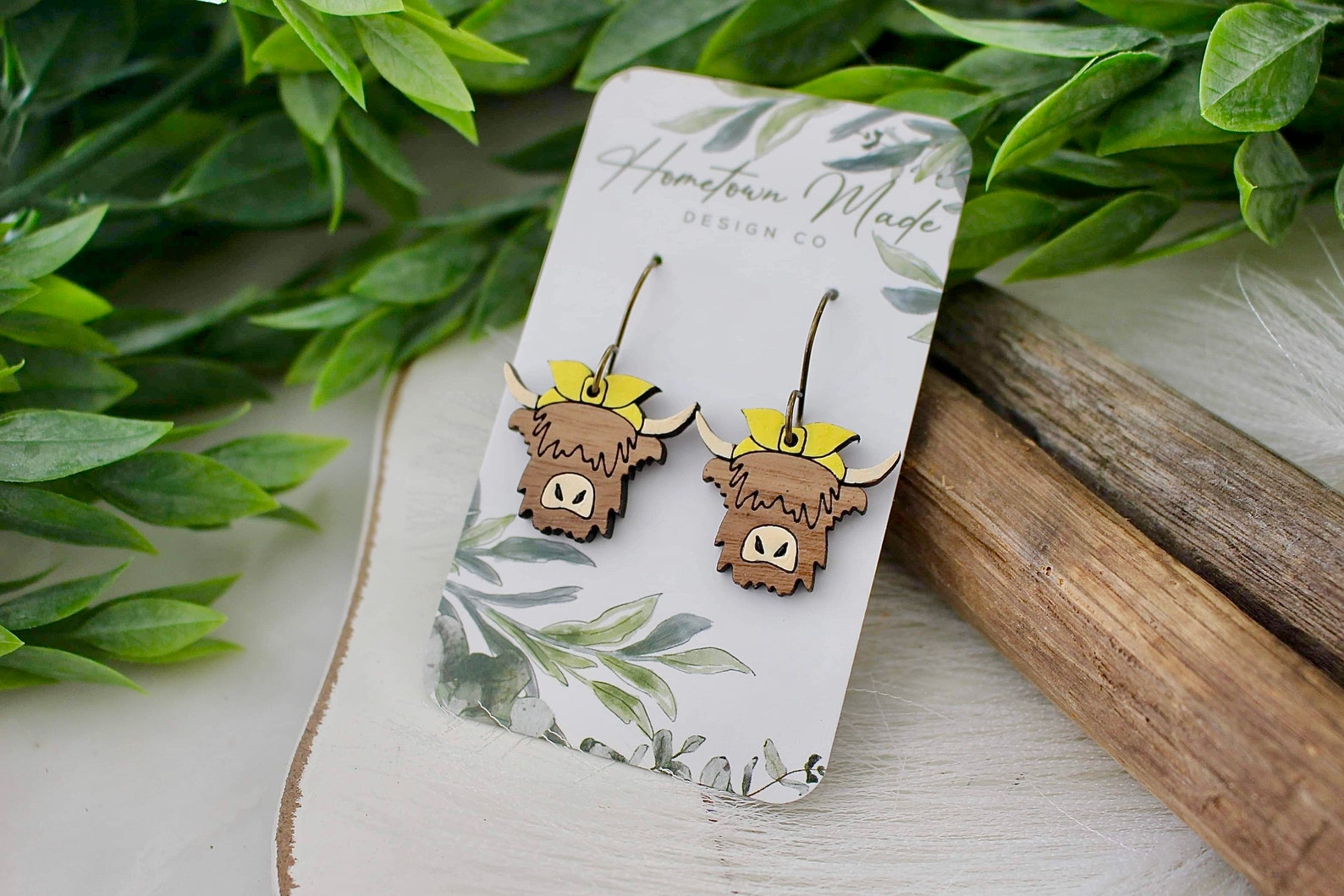Cute Highland Cow Earrings, Highland Cow Gift, Highland Cow With or ...
