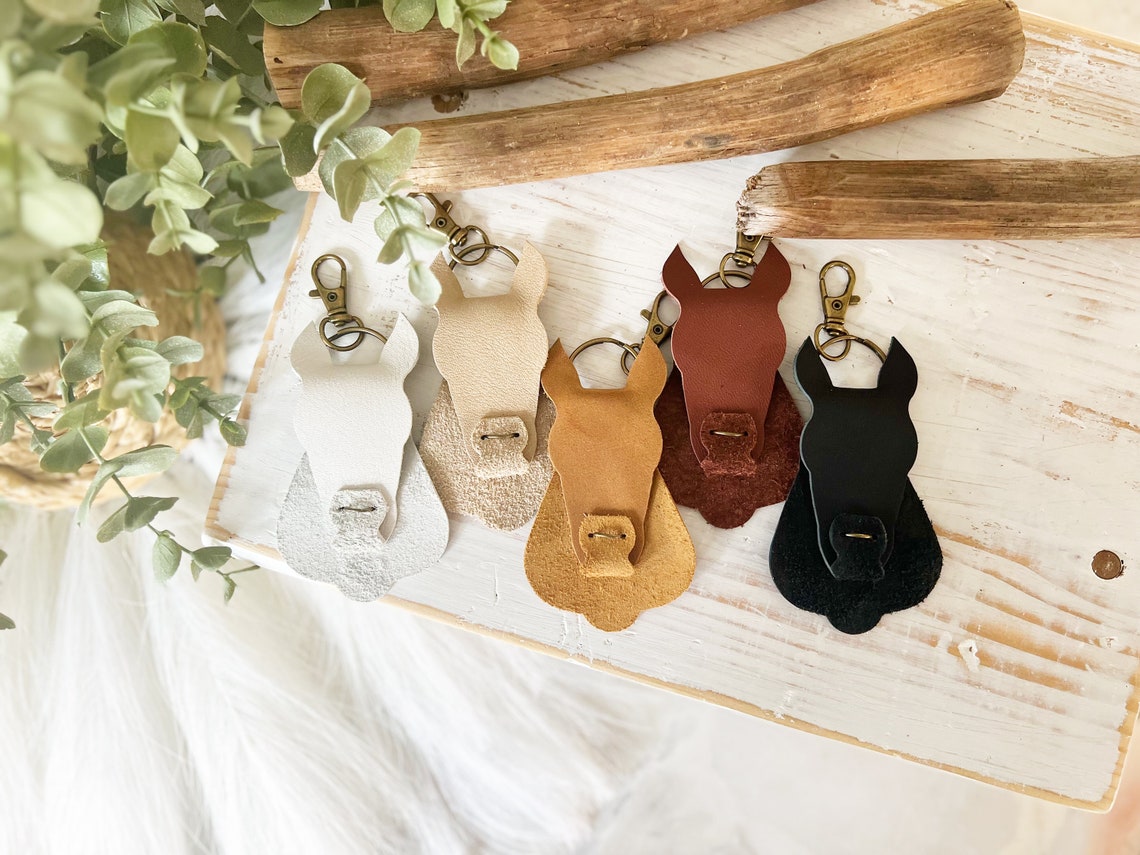 Horse Keychain Leather Horse Keychain Multiple Colors - Etsy