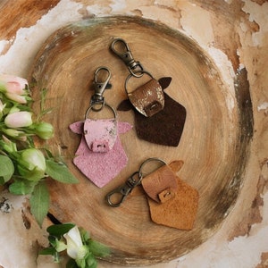 Highland Cow Keychain, Cow Keychain, Farm Keychain. Ranch Keychain ...