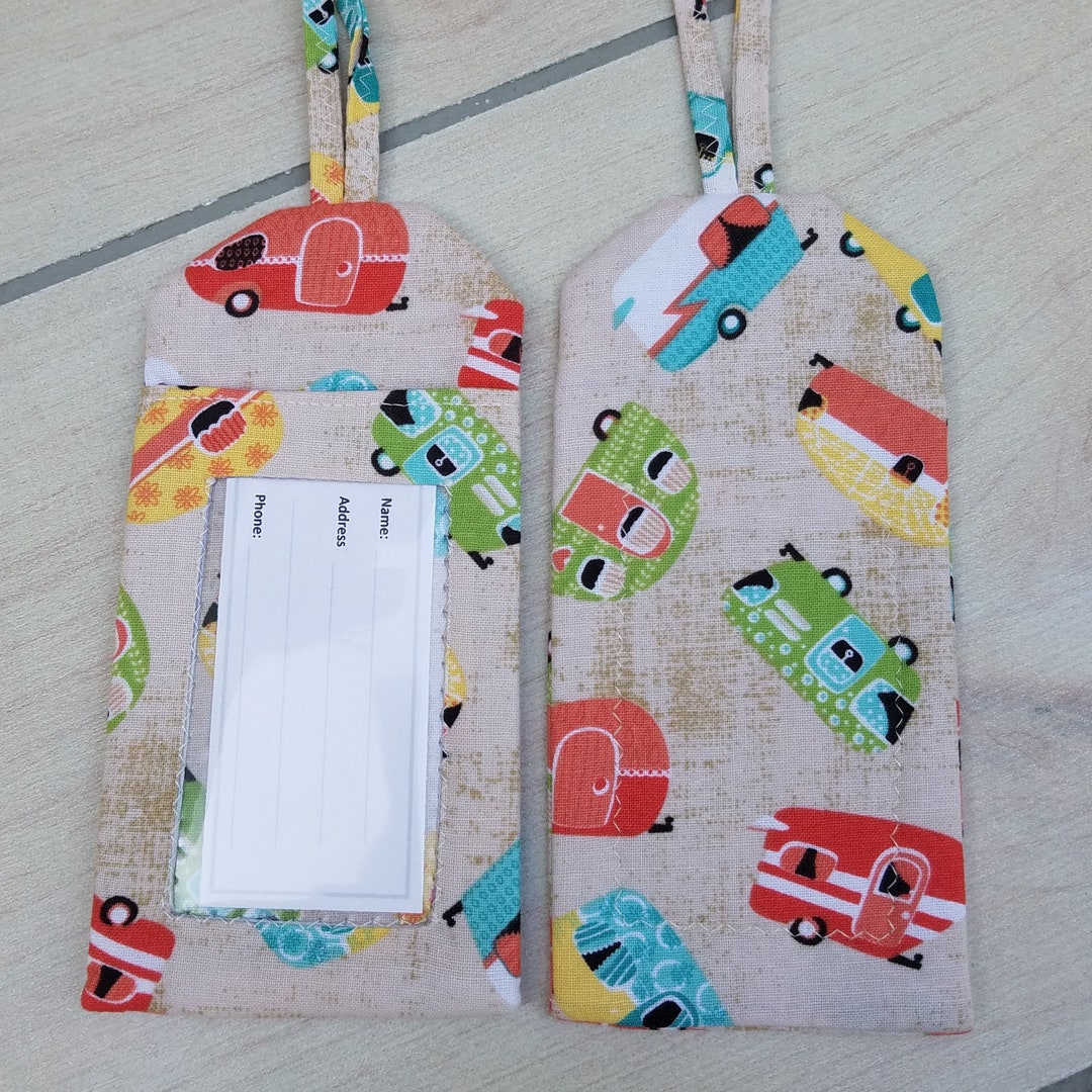 Luggage Tag - Vintage Campers Print: Luggage Tag, Laptop Bag, Backpack ...
