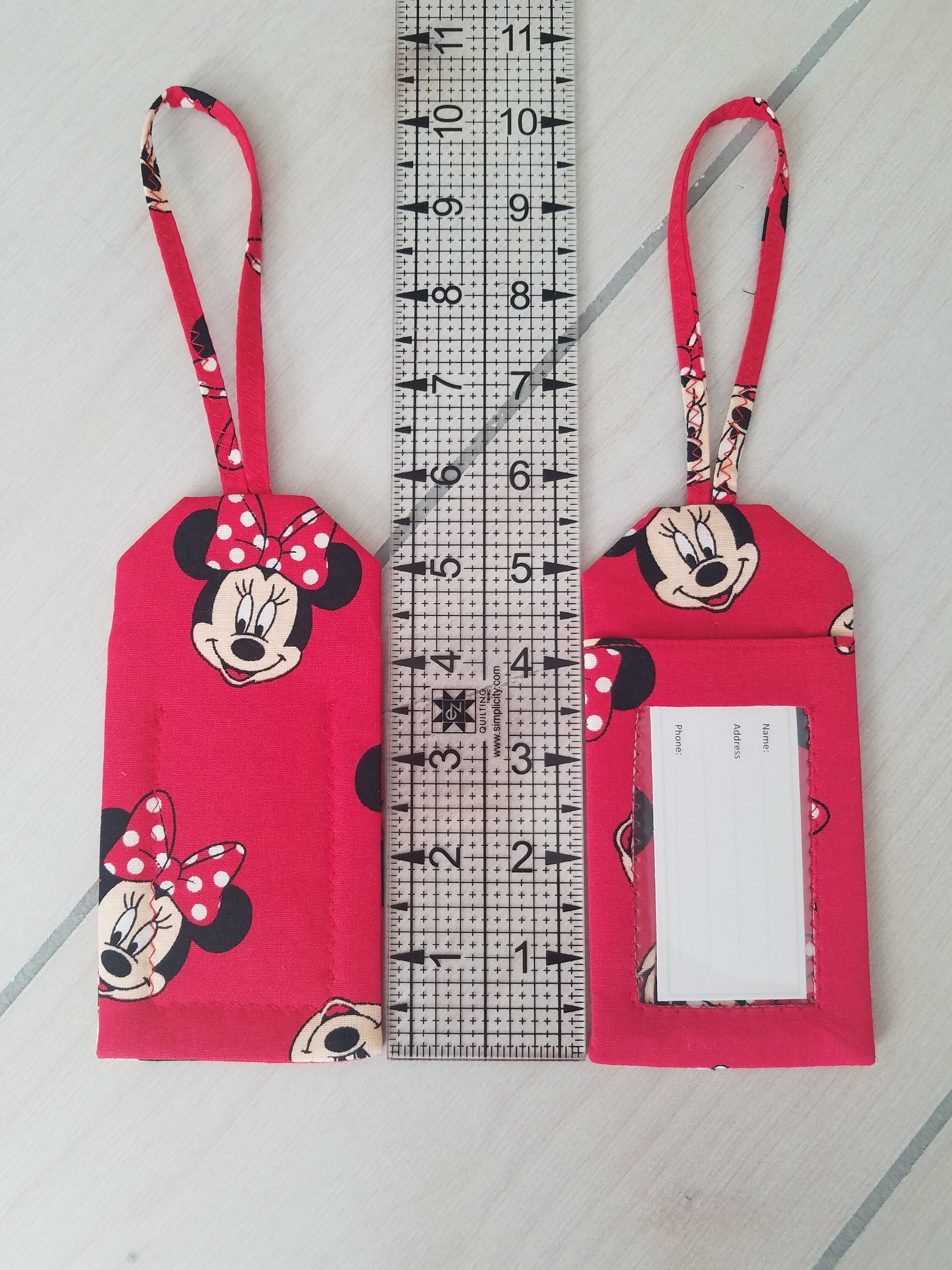 Luggage Tag - Red Disney's Minnie Mouse Print : Luggage Tag, Laptop Bag ...