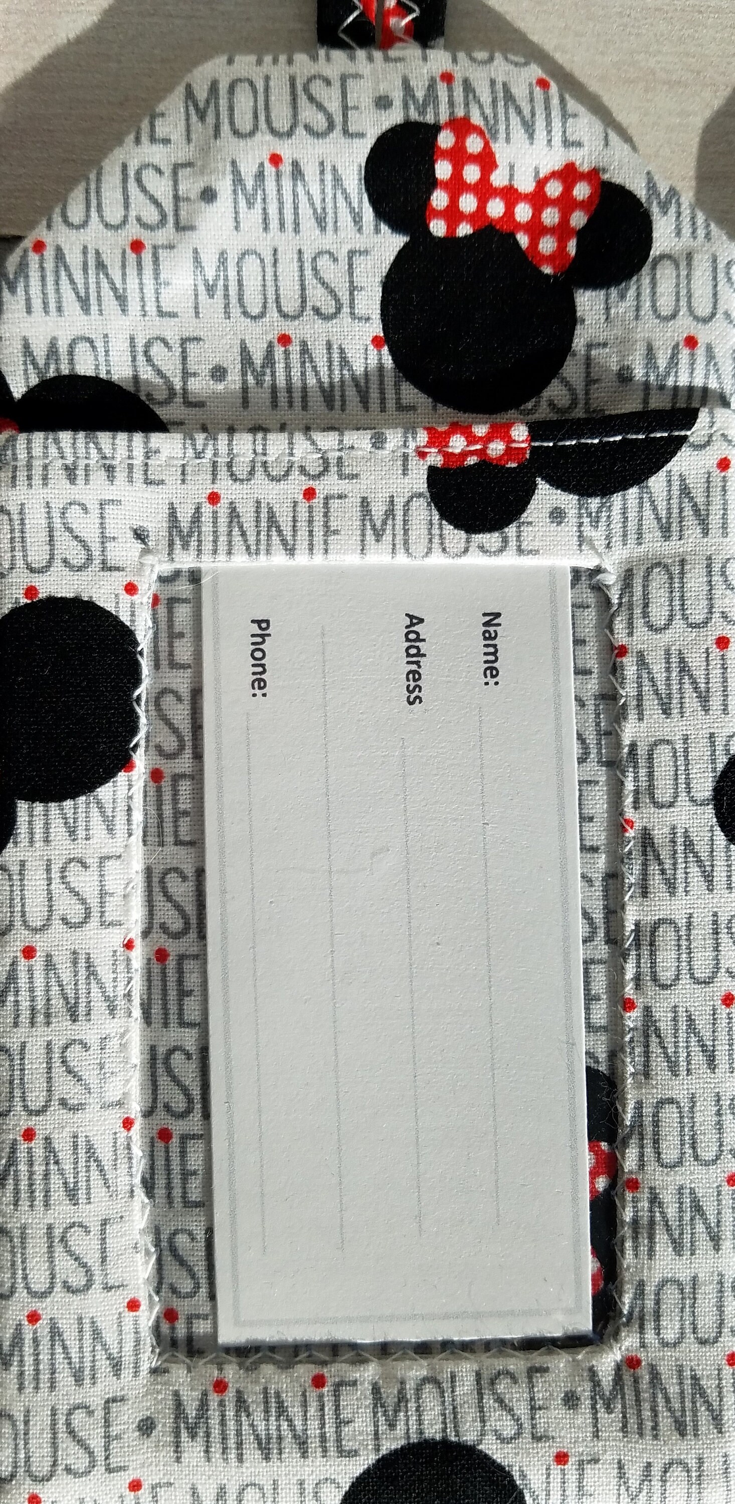 Luggage Tag Disney's Minnie Mouse Print : Luggage Tag - Etsy