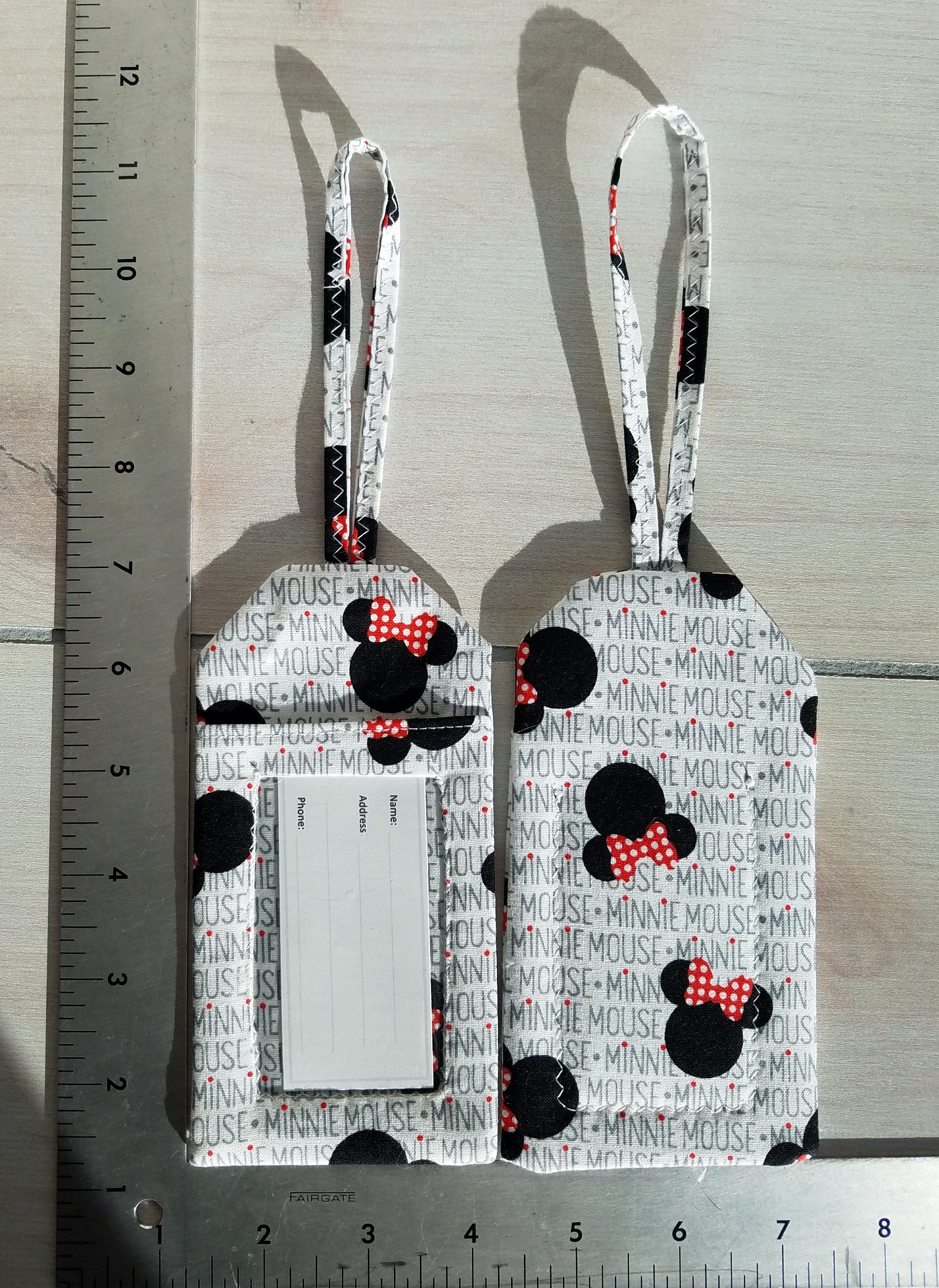 Luggage Tag Disney's Minnie Mouse Print : Luggage Tag - Etsy