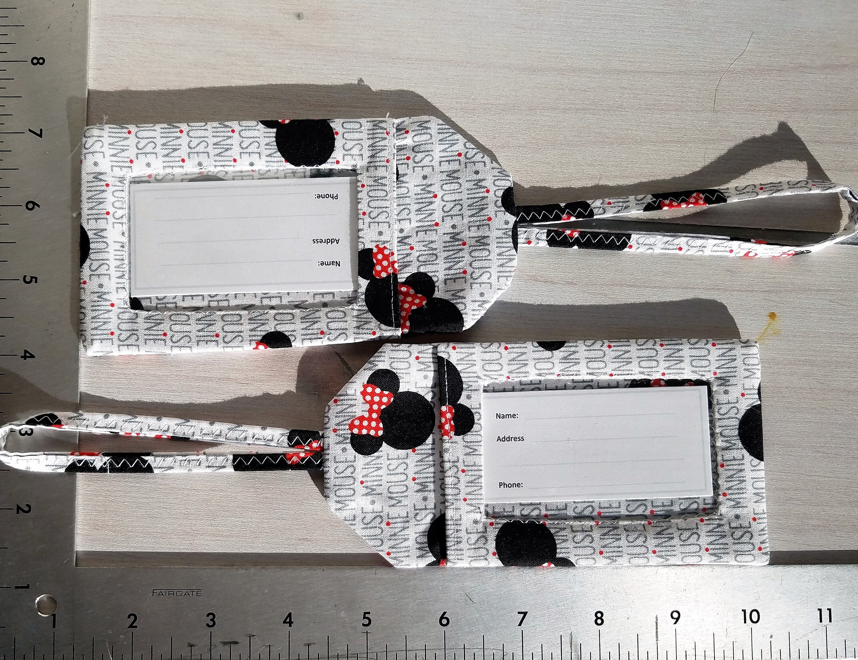 Luggage Tag Disney's Minnie Mouse Print : Luggage Tag - Etsy