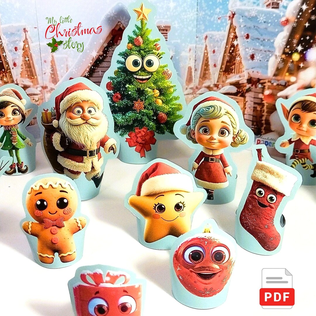 Printable Christmas Story Playset – Christmas Storytelling Puppet Set ...