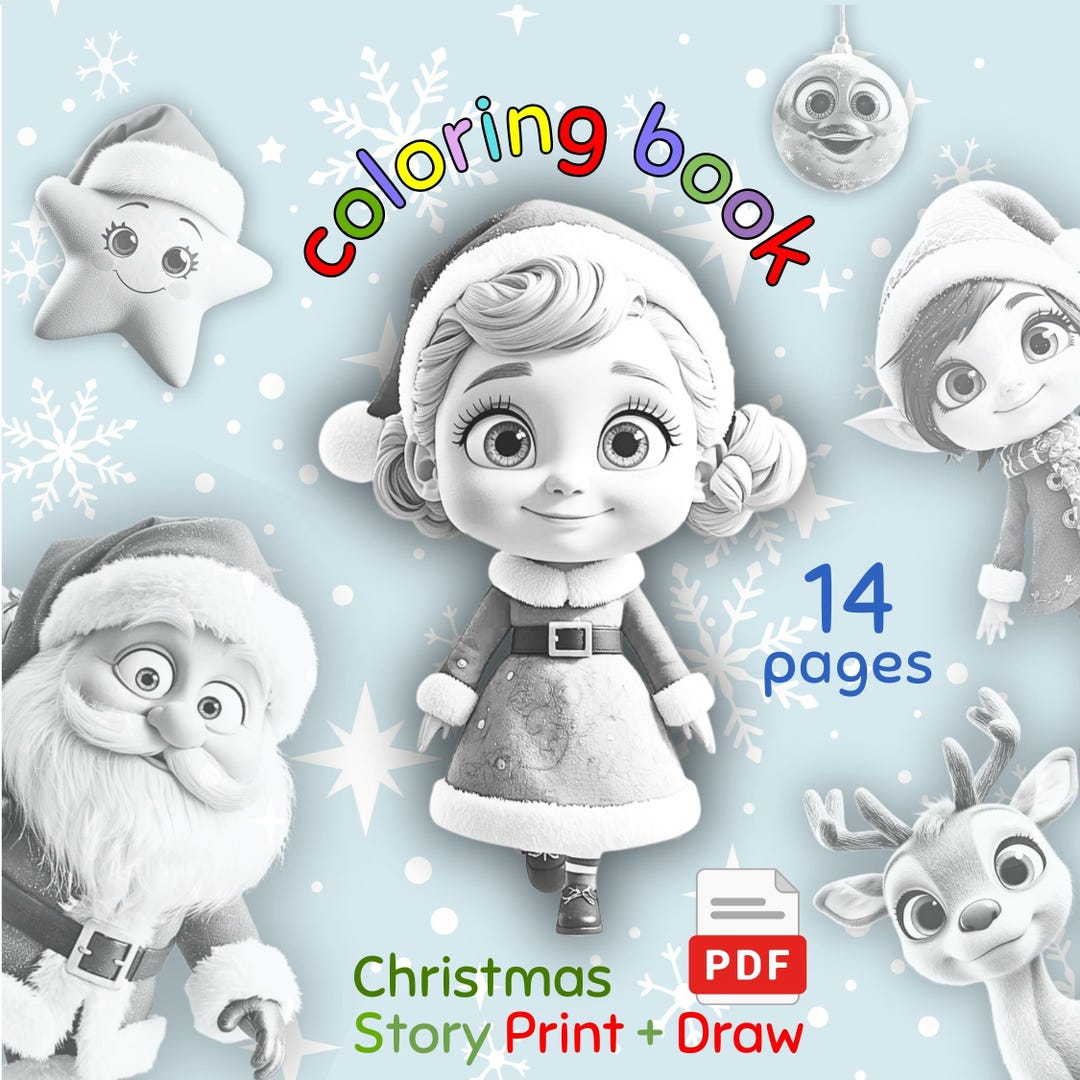 Christmas Coloring Book • My Little Christmas Story • Creative Play ...