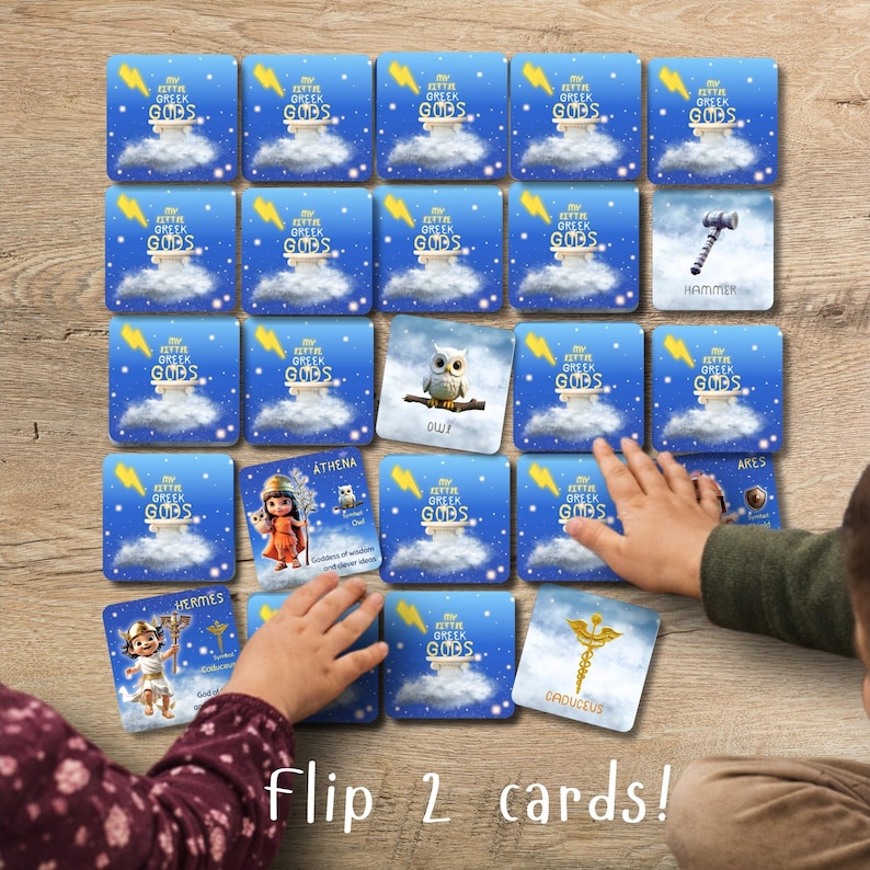 Printable Greek Gods Memory Game – Greek Mythology Matching Cards ...