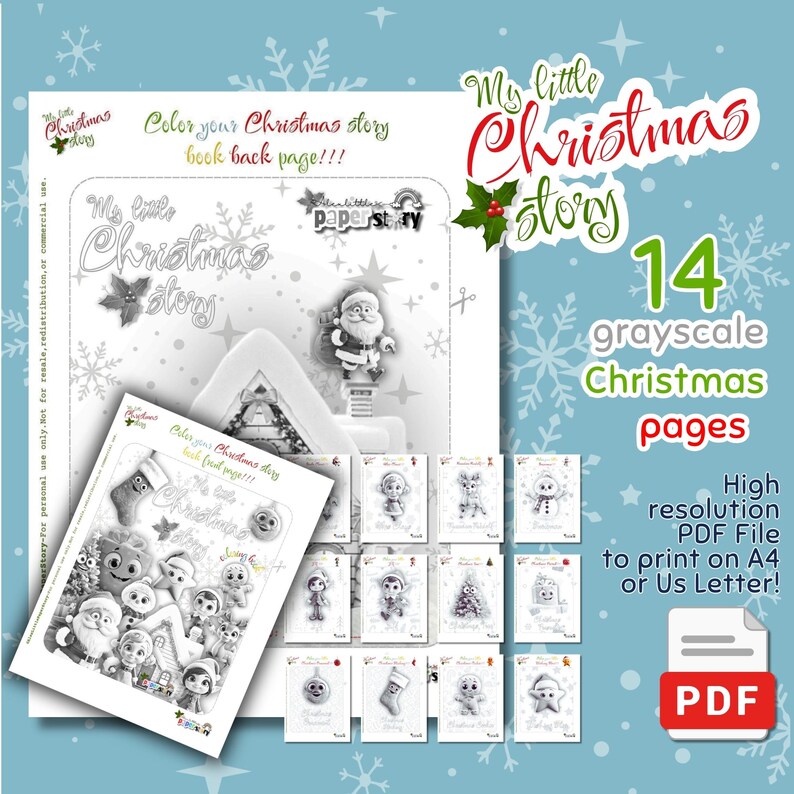 Christmas Coloring Book • My Little Christmas Story • Creative Play ...