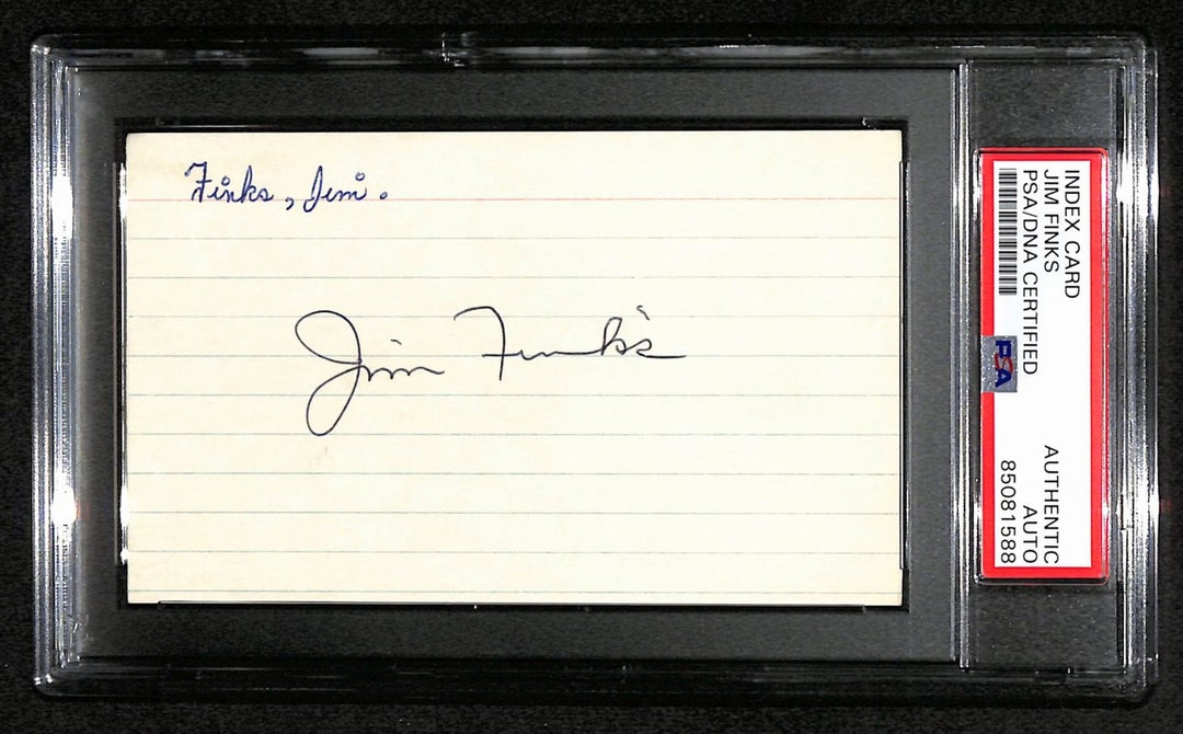 Jim Finks HOF Signed 3x5 Index Card Pittsburgh Steelers - Etsy