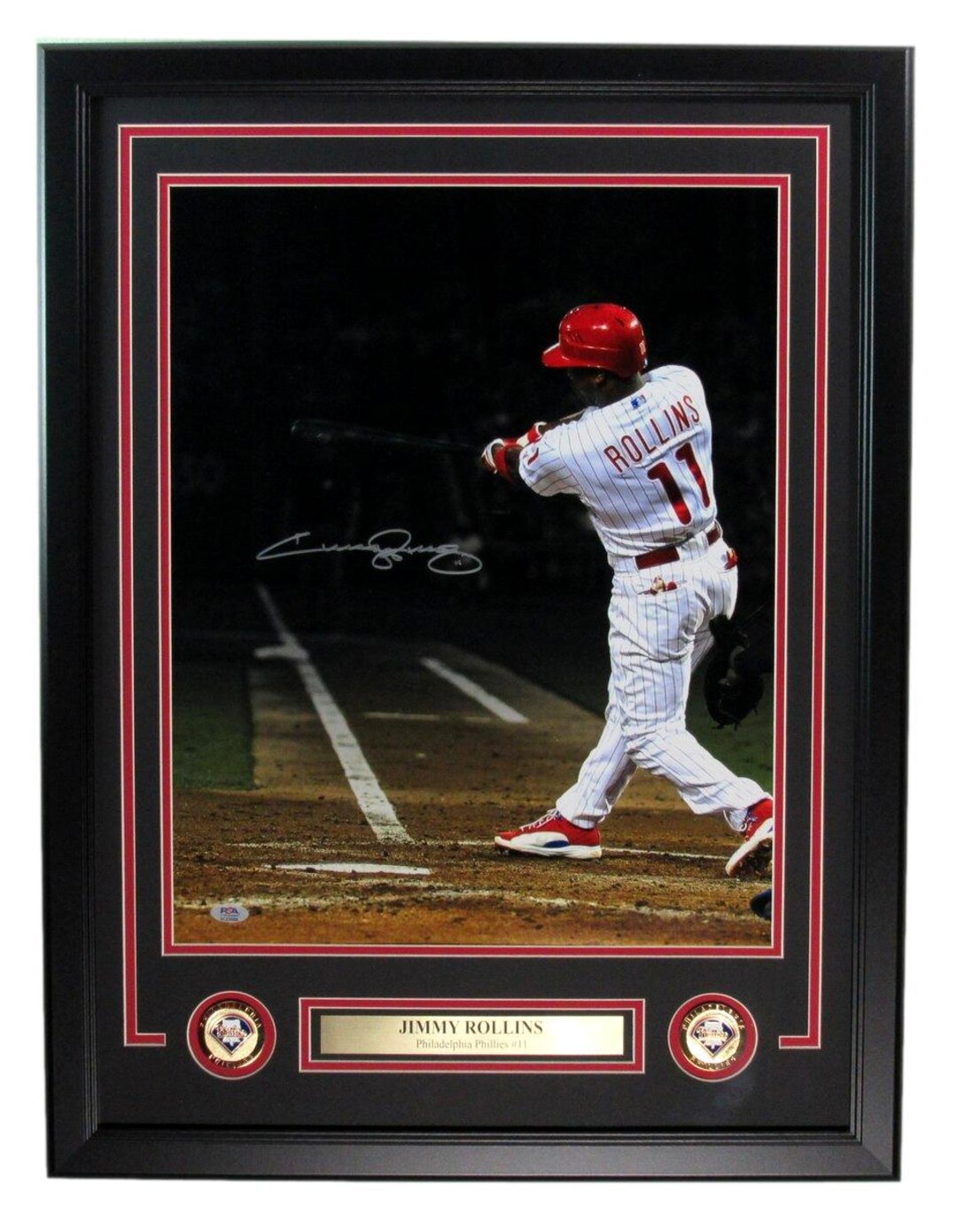 Jimmy Rollins Signed/auto 16x20 Photo Philadelphia Phillies Framed. - Etsy