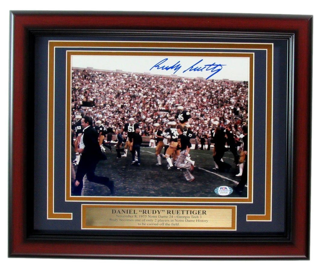 Rudy Ruettiger Signed/autographed 8x10 Photo Notre Dame Framed - Etsy