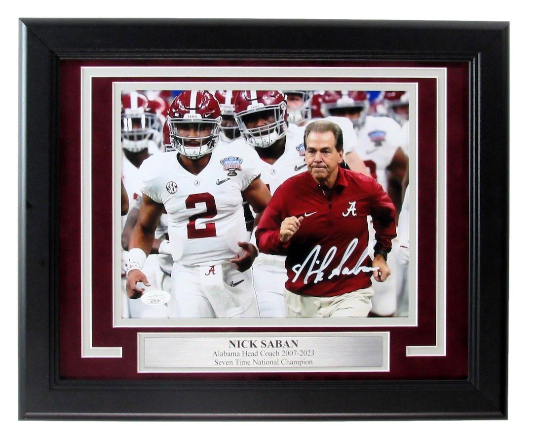 Nick Saban Signed/autographed 8x10 Photo Alabama Coach Framed - Etsy