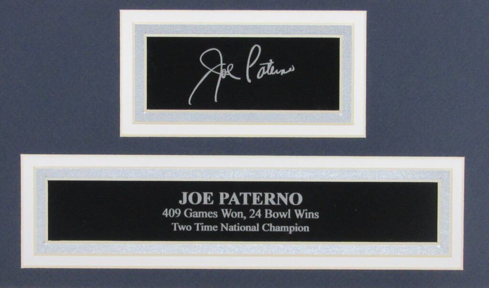 Joe Paterno PSU Framed Tribute W/laser Engraved Autograph 135020 - Etsy