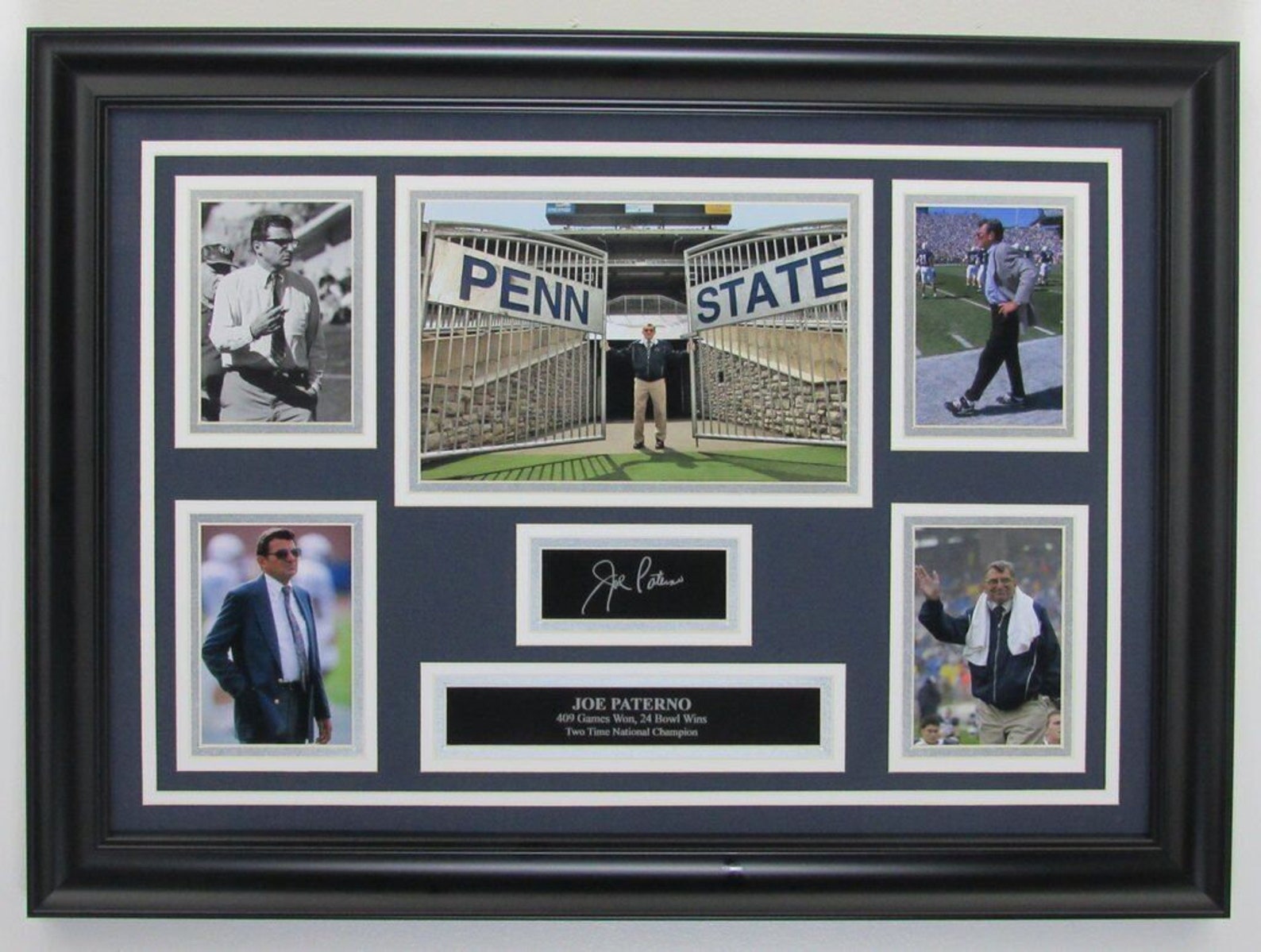 Joe Paterno PSU Framed Tribute W/laser Engraved Autograph 135020 - Etsy