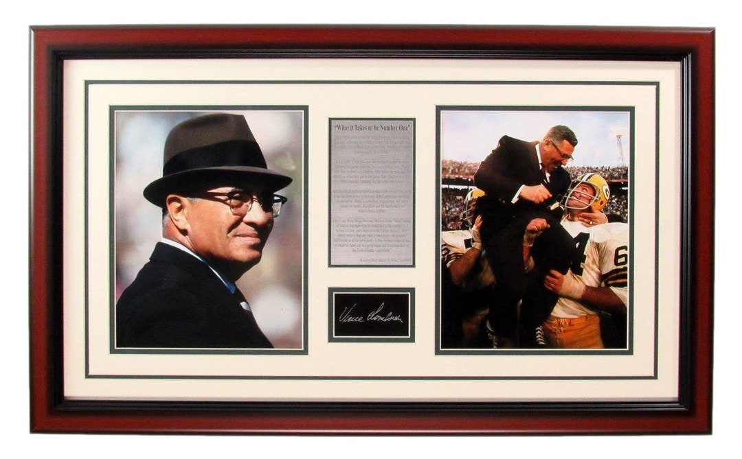 Vince Lombardi "famous Speech" Framed Collage W/laser Engraved ...