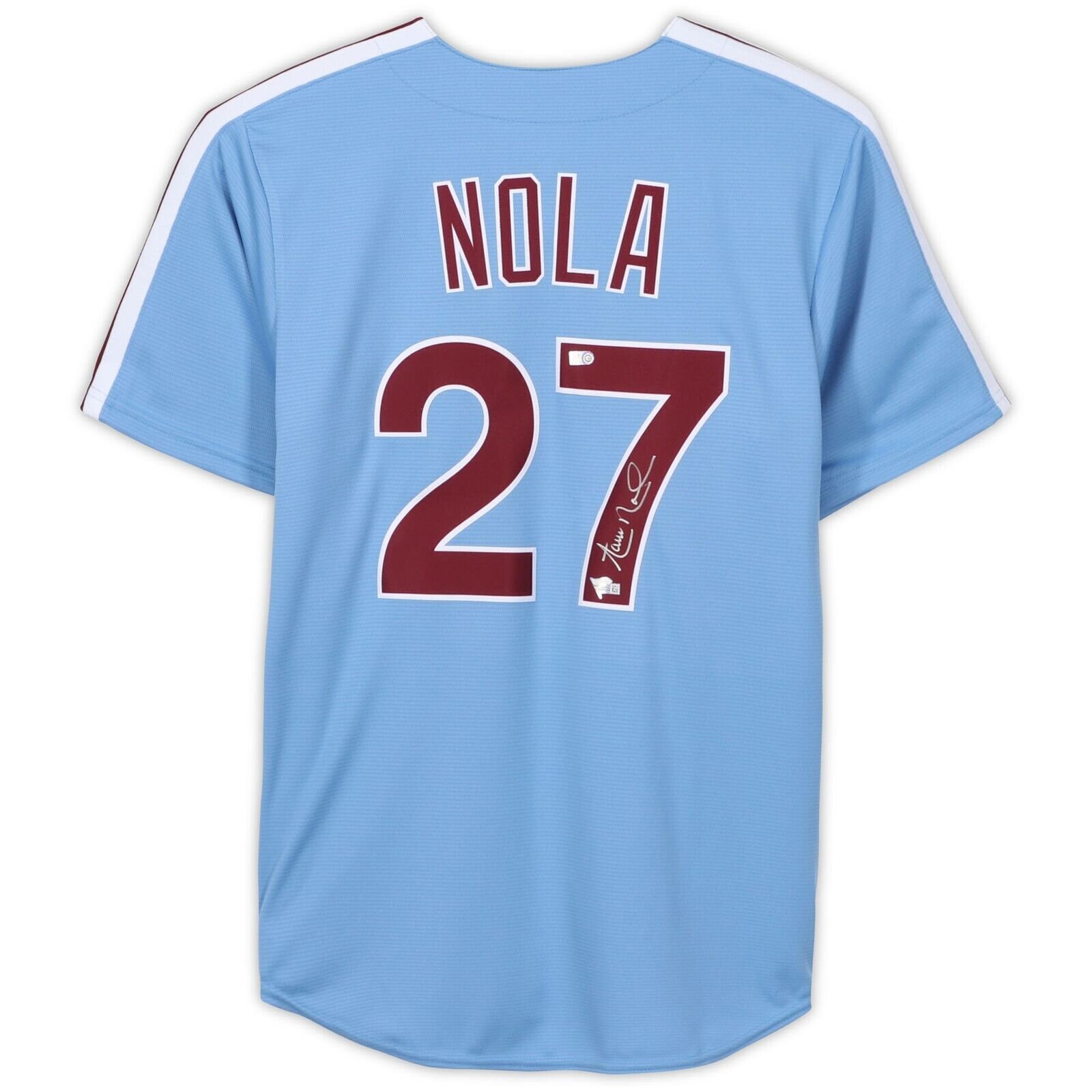 Aaron Nola Signed Phillies Majestic Cooperstown Blue Jersey - Etsy