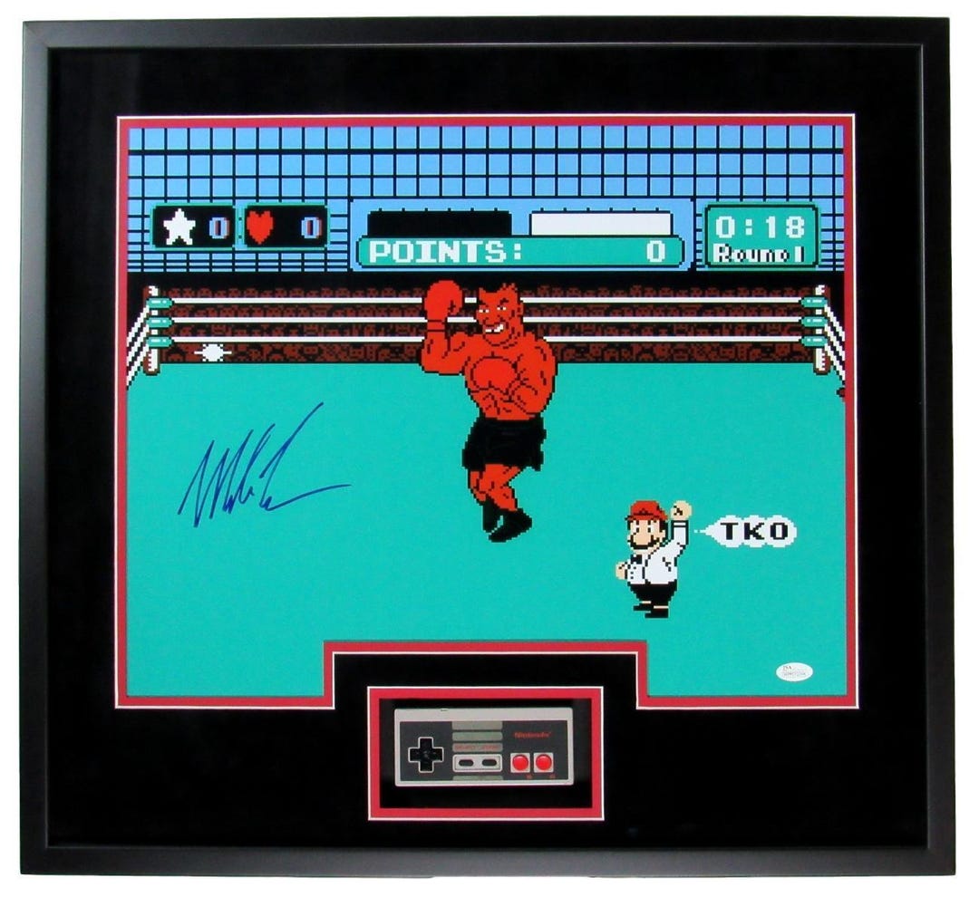 Mike Tyson Autographed/signed 16x20 Photo Framed Punch Out W ...