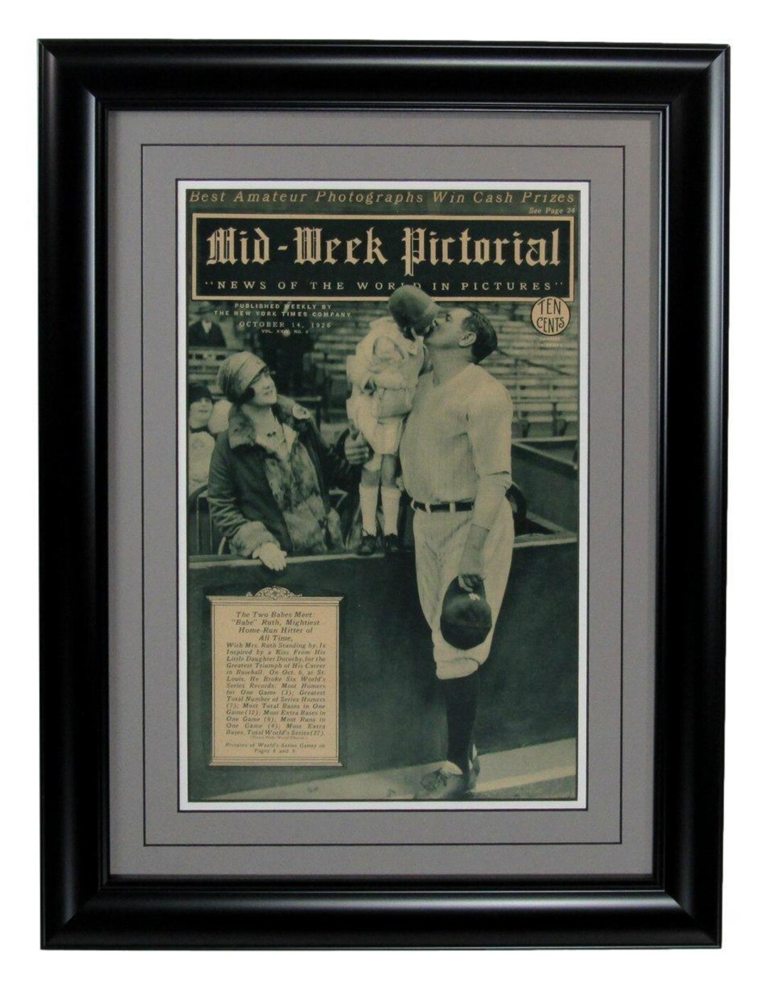 Mid-week Pictorial Newspaper Oct 14, 1926 Babe Ruth New York Yankees ...