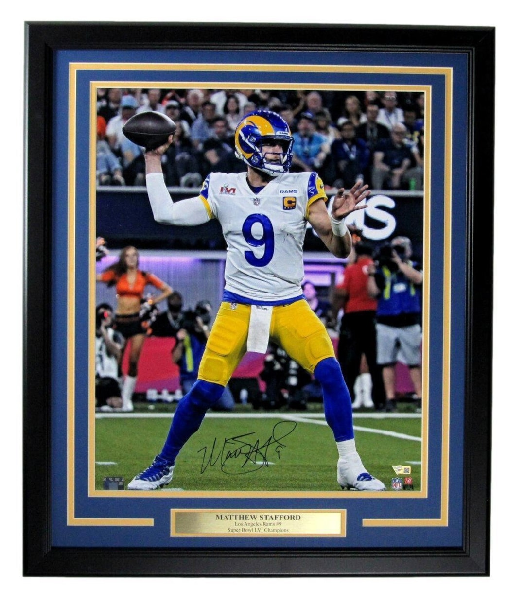 Matthew Stafford Autographed 16x20 Photo Los Angeles Rams Framed ...