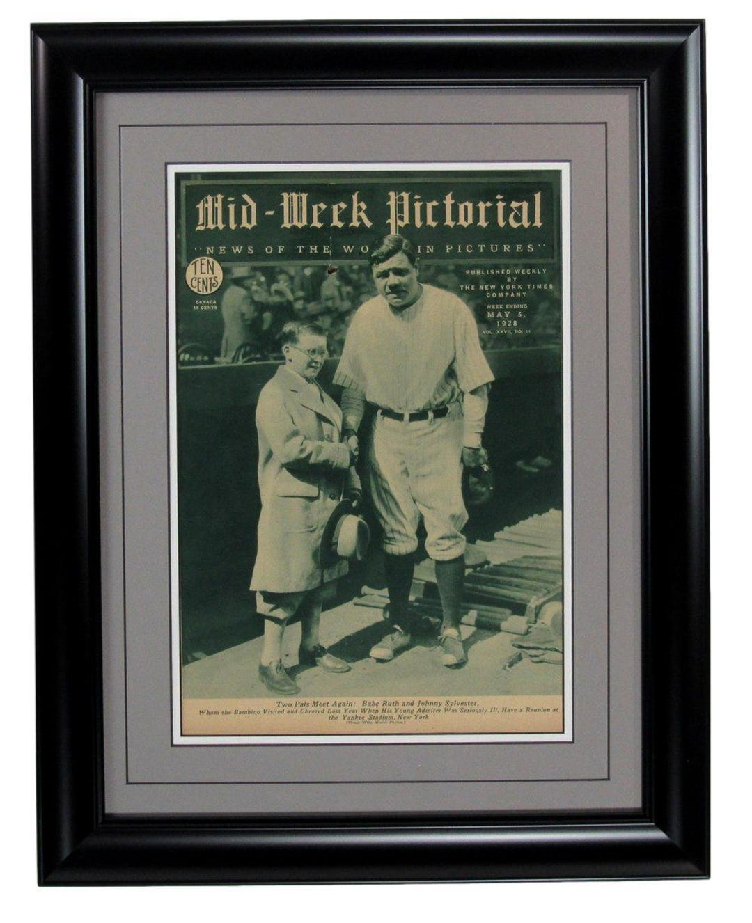 Mid-week Pictorial Newspaper May 5, 1928 Babe Ruth New York Yankees ...