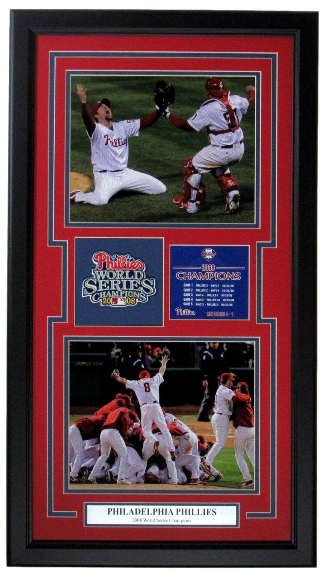 Phillies 2008 World Series Celebration Photo W/commemorative Patch ...
