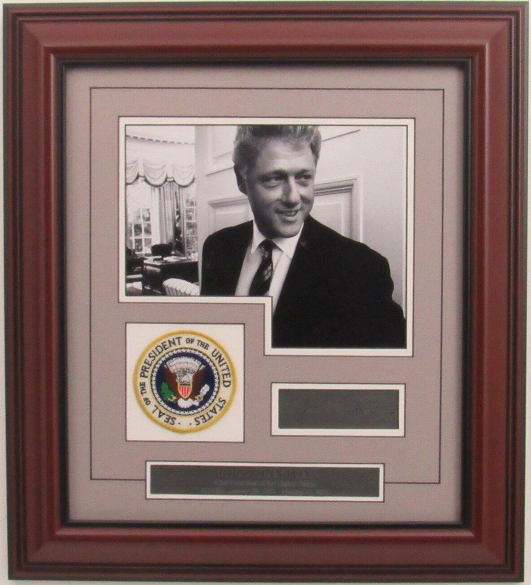 Bill Clinton US President Laser Signed 8x10 B/W Photo & Patch Framed - Etsy