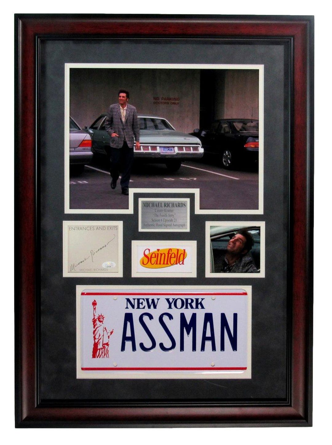 Michael Richards seinfeld Kramer Signed Cut Card W/ Photo Collage ...