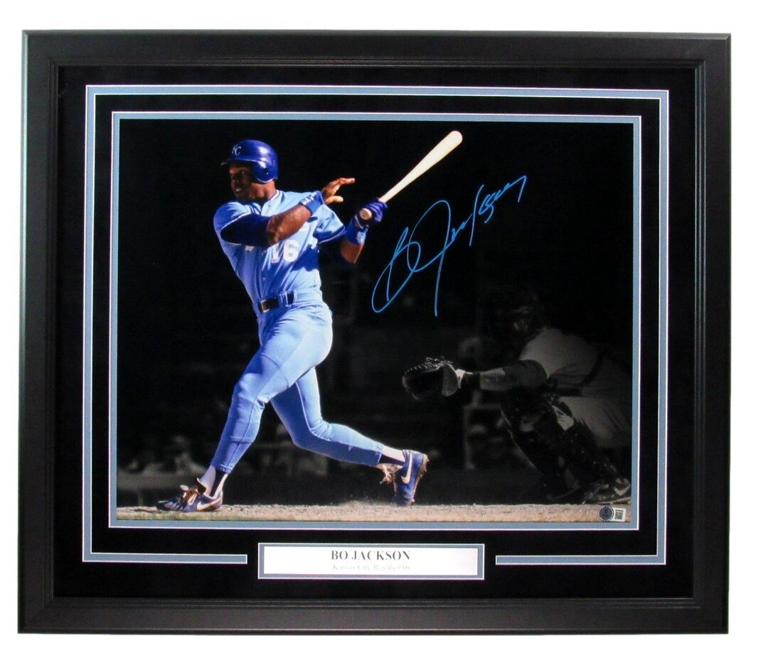 Bo Jackson Signed/autographed 16x20 Photo Kansas City Royals Framed - Etsy