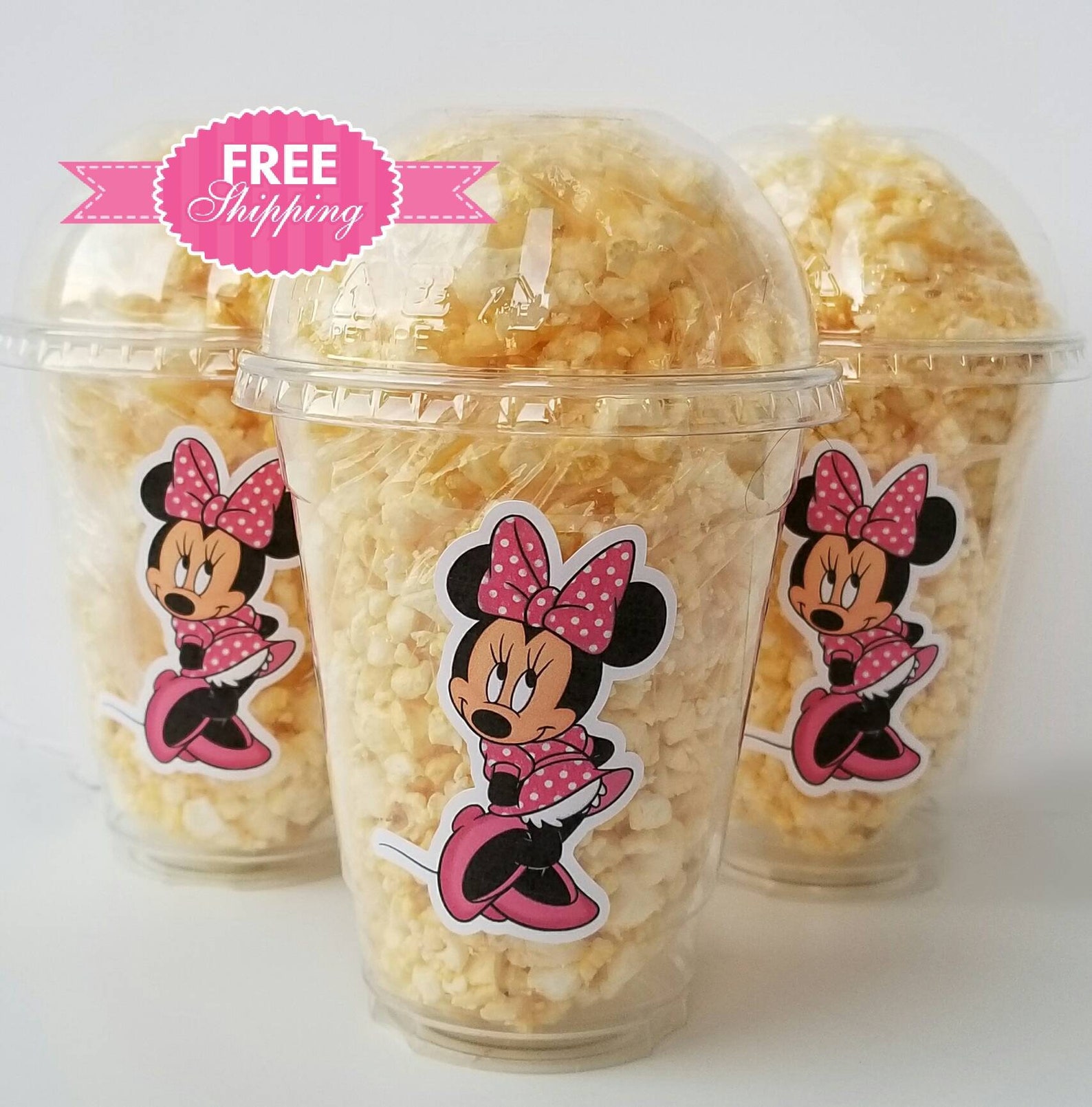 Set of 24 Minnie Mouse PopCorn Cups Minnie Mouse Birthday | Etsy