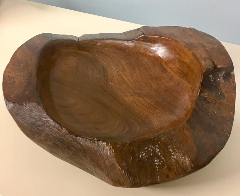 Wooden Teak Root Hand Carved Fruit or Salad Bowl. Ideal Gift - Etsy