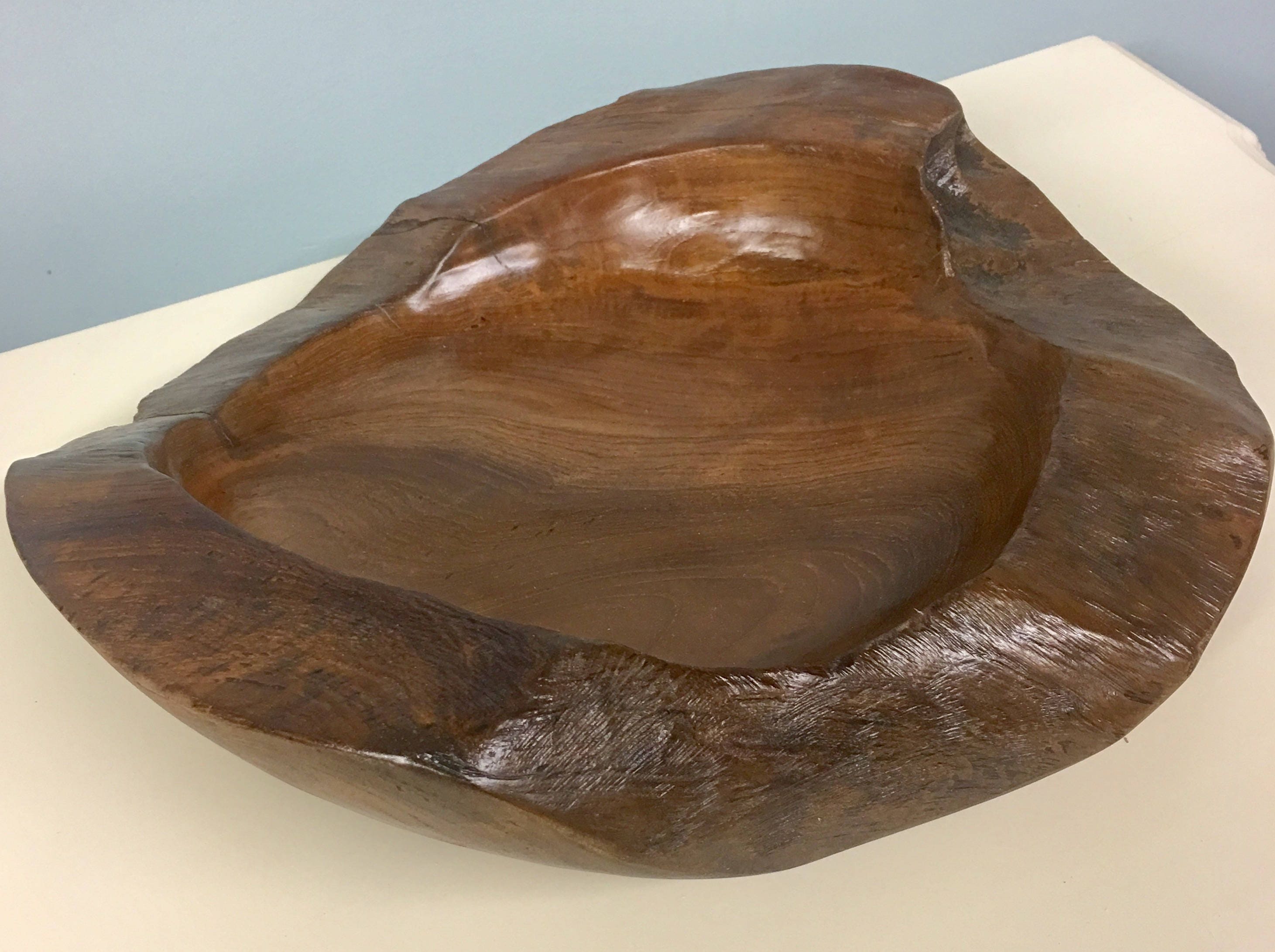 Wooden Teak Root Hand Carved Fruit or Salad Bowl. Ideal Gift - Etsy