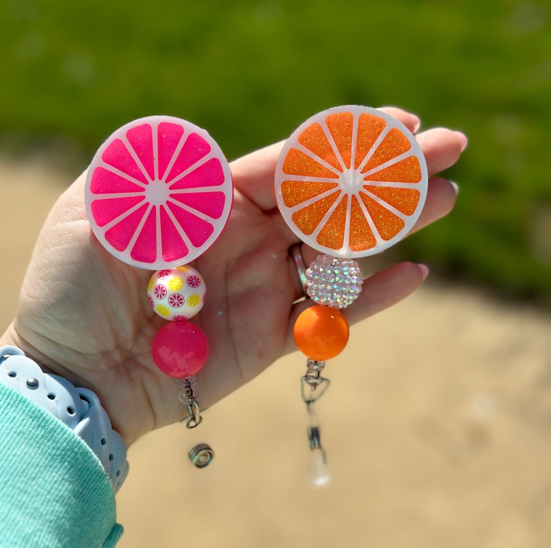 Citrus Slice Badge Reel - Etsy