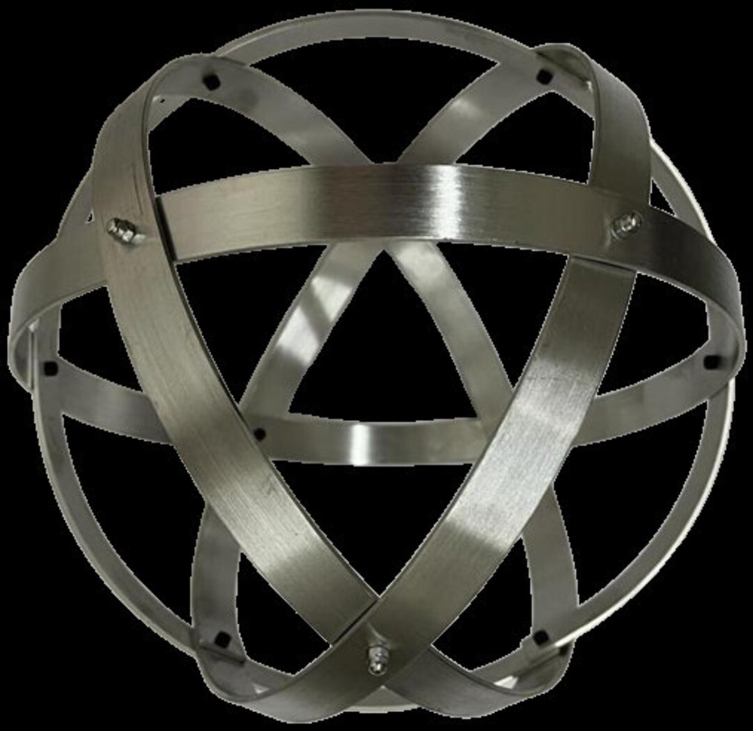 Genesa Crystal in Brushed Natural Aluminium, 25 Cm in Diameter, Bands ...