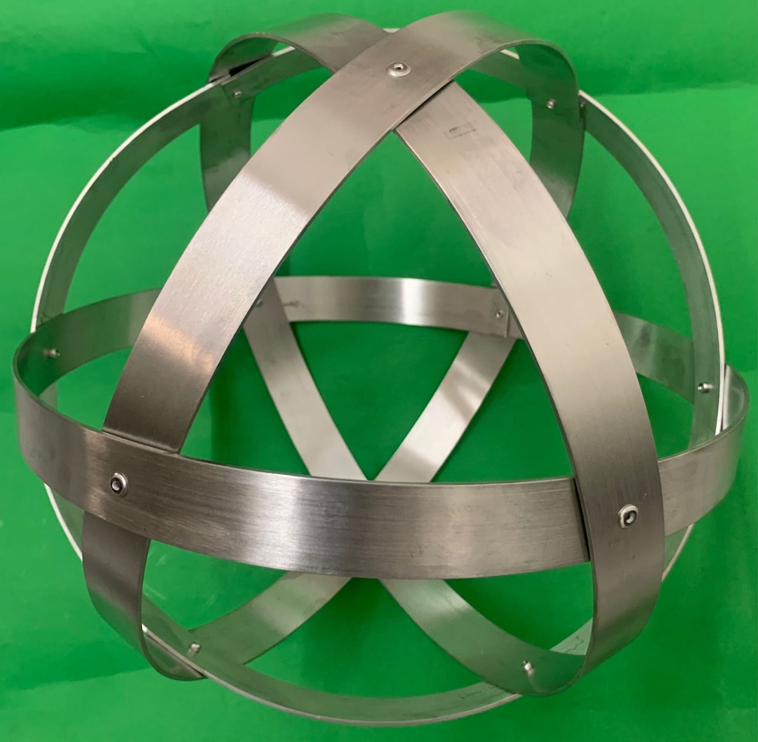 Genesa Crystal in Brushed Natural Aluminum 32 Cm in Diameter With 30 Mm ...