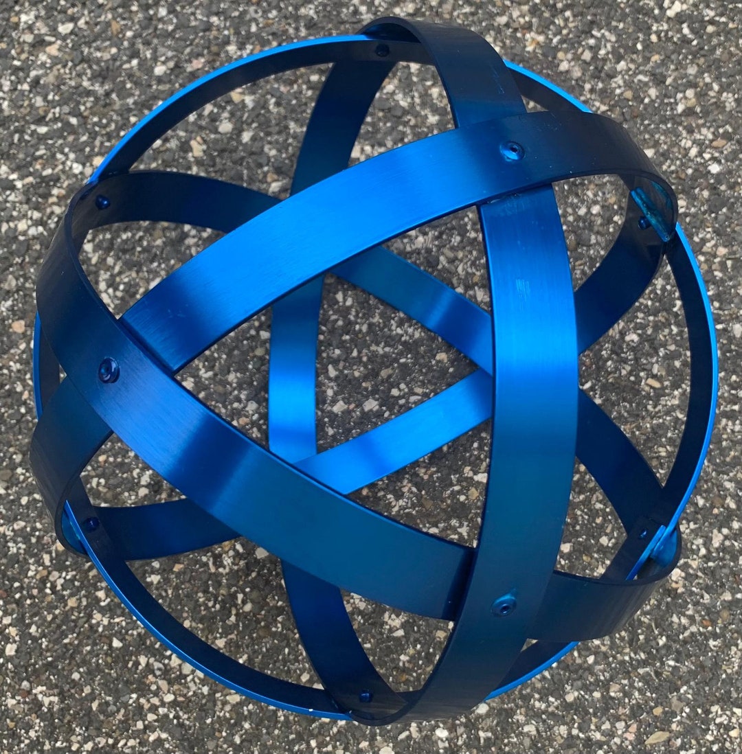 Genesa Crystal 21 Cm Diameter in Anodized Natural Blue Aluminum - Etsy