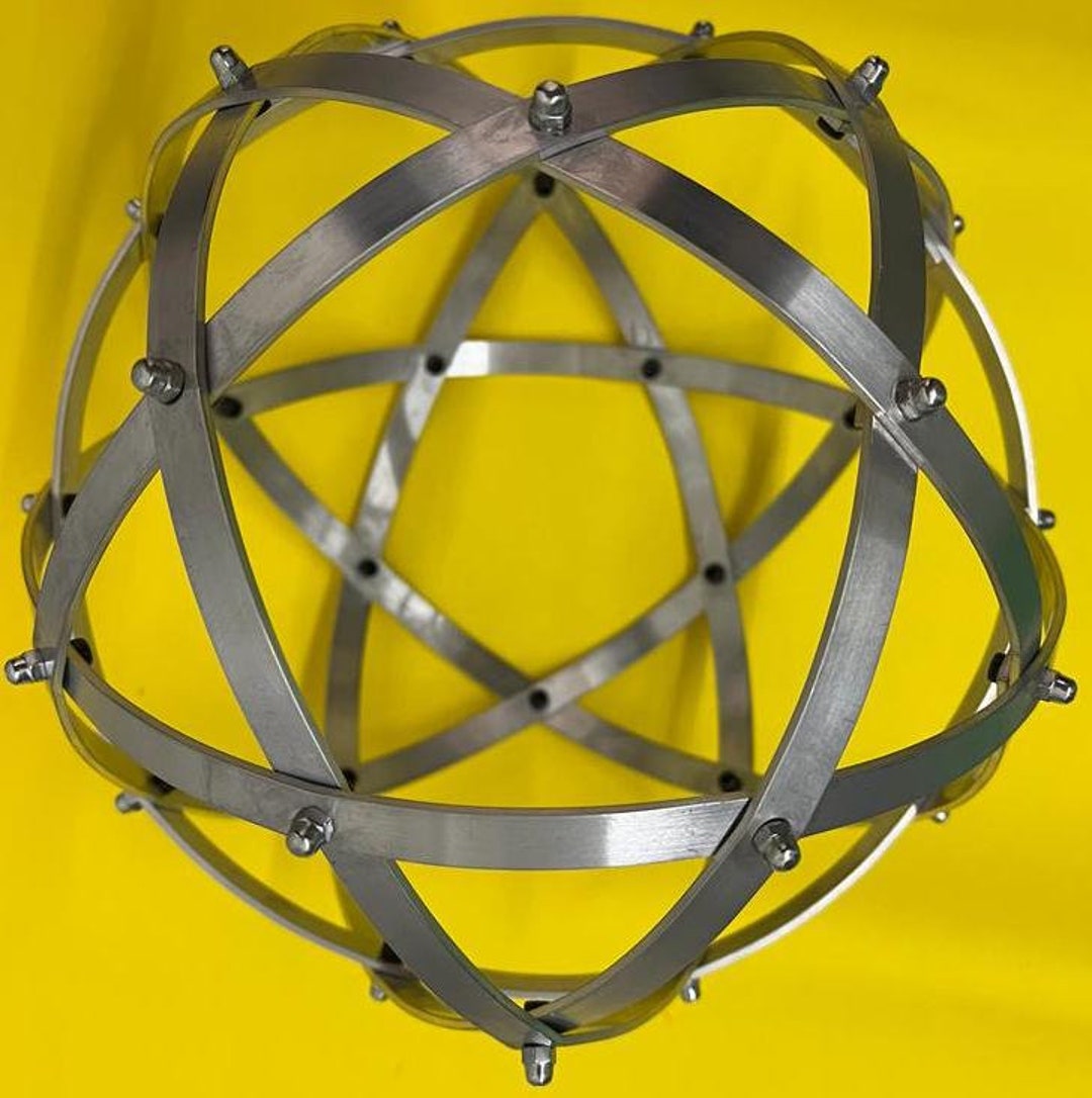 Genesa Pentasphere in Brushed Natural Aluminium 21 Cm Diameter With 10 ...