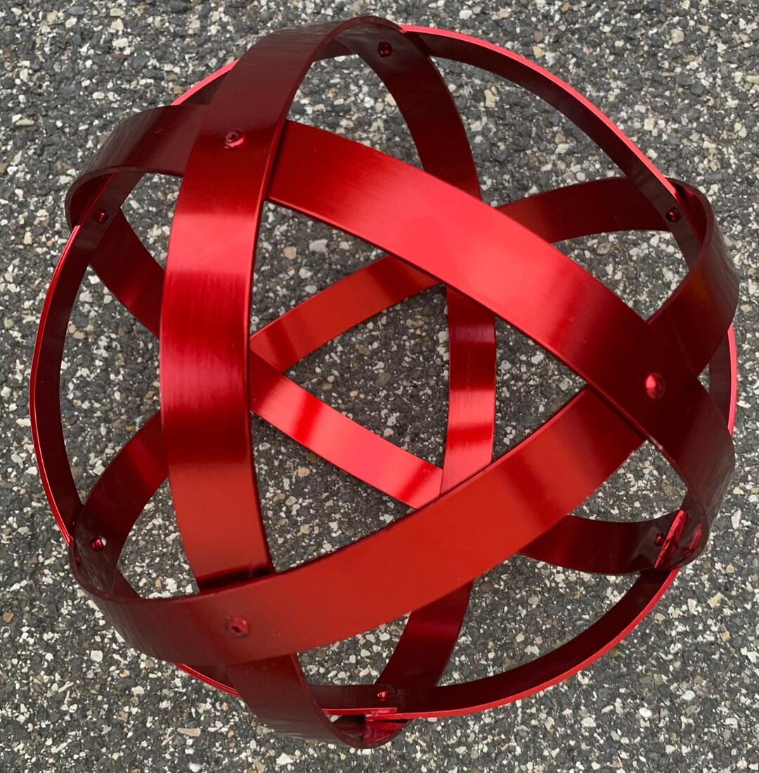 Genesa Crystal 21 Cm Diameter in Natural Anodized Red Aluminum - Etsy
