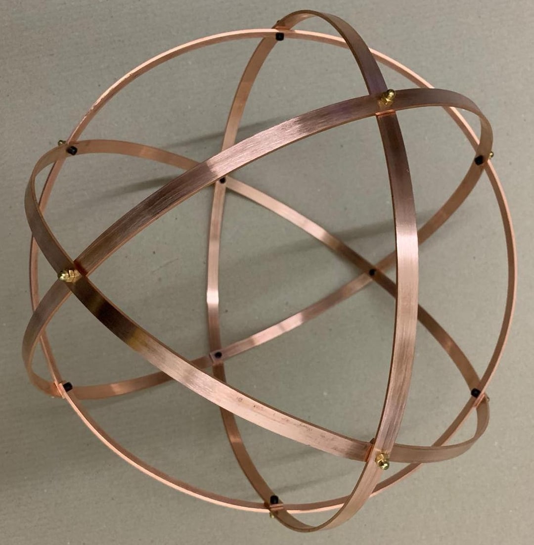 Genesa Crystal Copper 32 Cm in Diameter, 10 Mm Wide Bands and Fixings ...