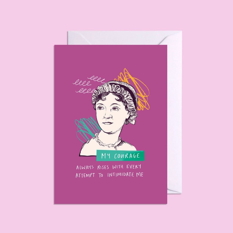 Jane Austen literary gifts A6 greetings card | Etsy