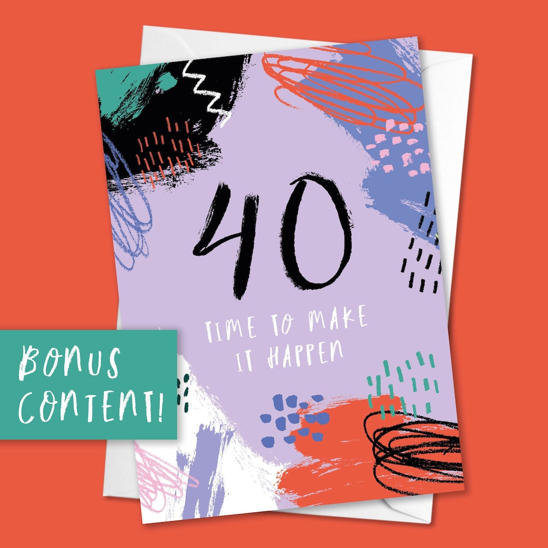 40th Birthday Cardlet | Greetings Card With Bonus Content | Year ...